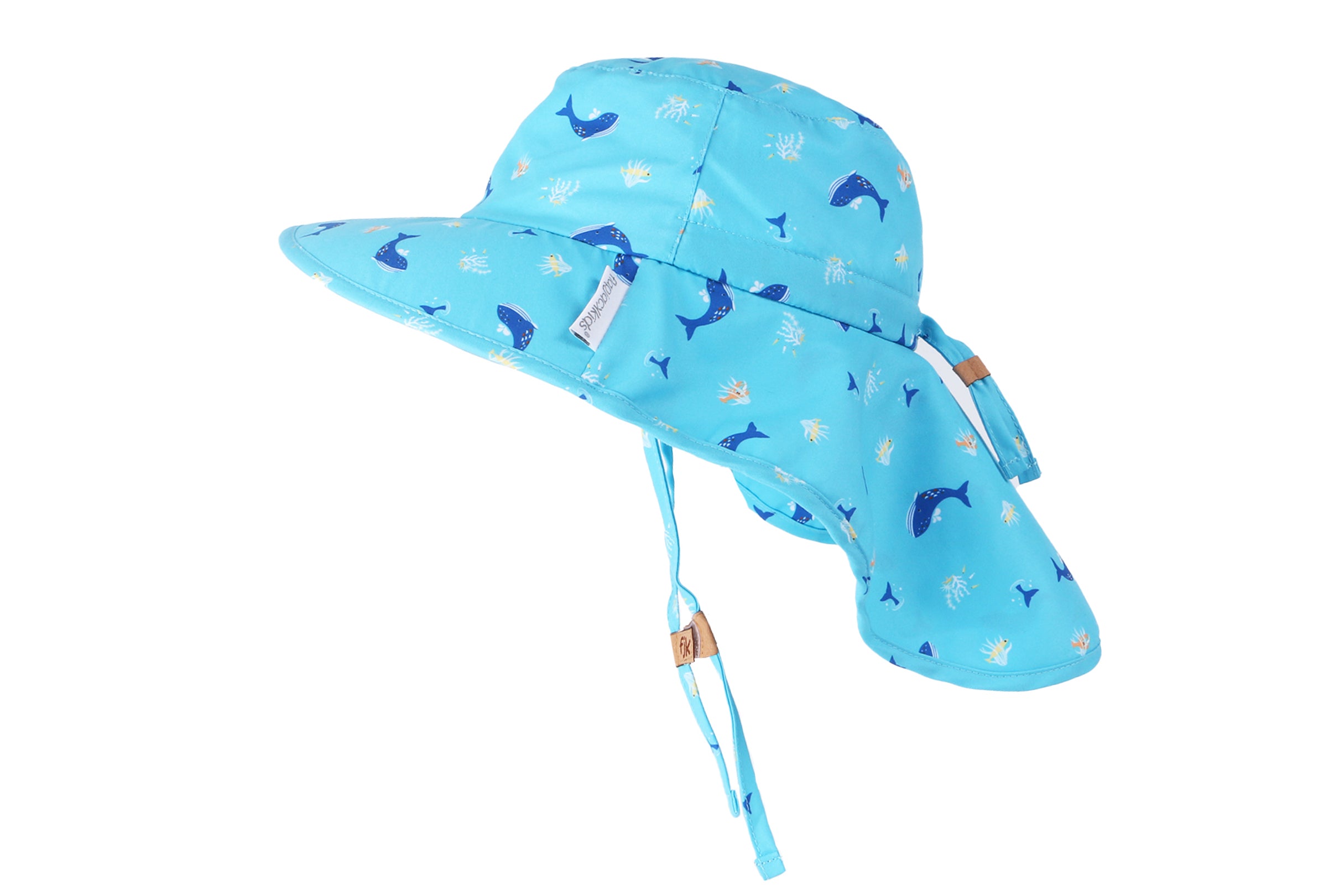 Baby/Kids Sun Hat with Neck Cape - Blue Whale – FlapJackKids Wholesale