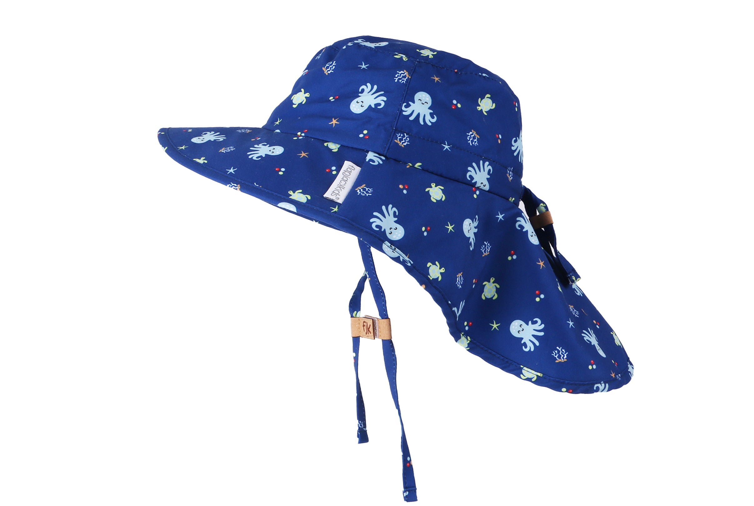 Baby/Kids Sun Hat with Neck Cape - Octopus – FlapJackKids Wholesale
