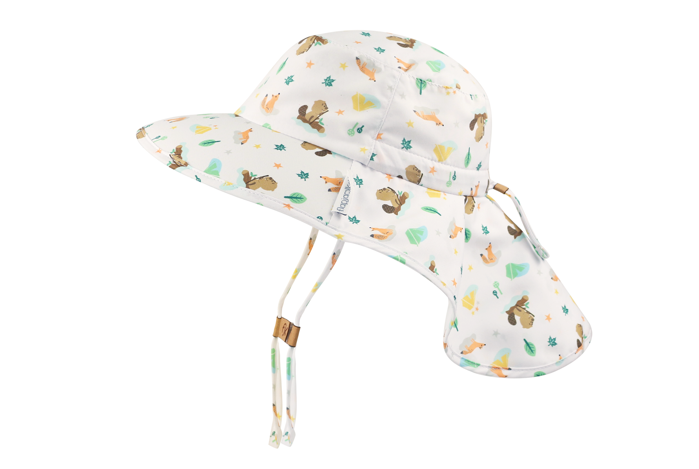 Baby/Kids Sun Hat with Neck Cape - Beaver – FlapJackKids Wholesale